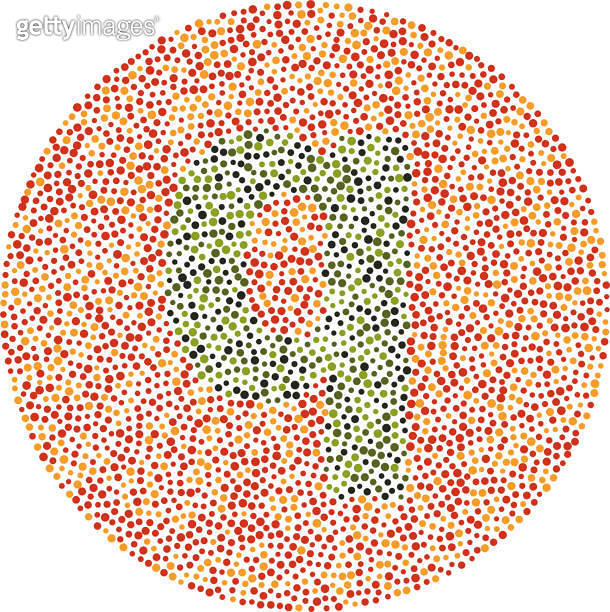 Lowercase letter q red and green color blindness test card 이미지 ...