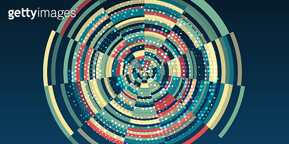 Visualization of large amounts of data in the form of circles. File ...