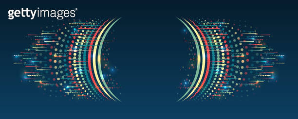 Processing sorting data fragmentation. Business analytics. The flow of information in the form ...