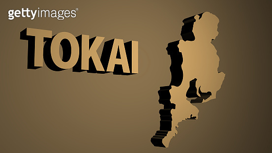 3D map and topography of the tokai region of Japan. (1409278522) - 게티이미지뱅크