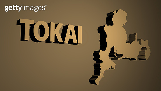 3D map and topography of the tokai region of Japan. (1409278521) - 게티이미지뱅크