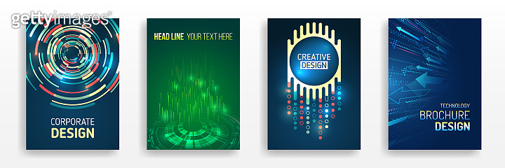 Futuristic layout for presentation, poster, leaflet, annual report, a4 ...