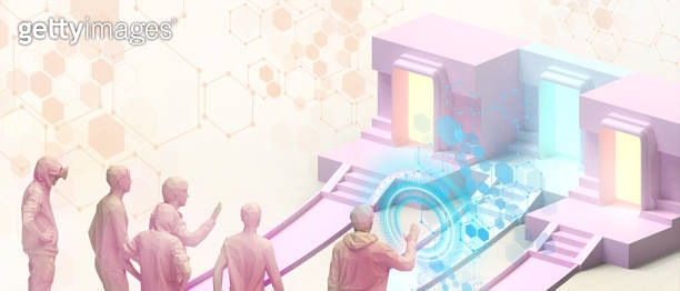 Creative idea Success of Opening the door to metaverse world with the ...