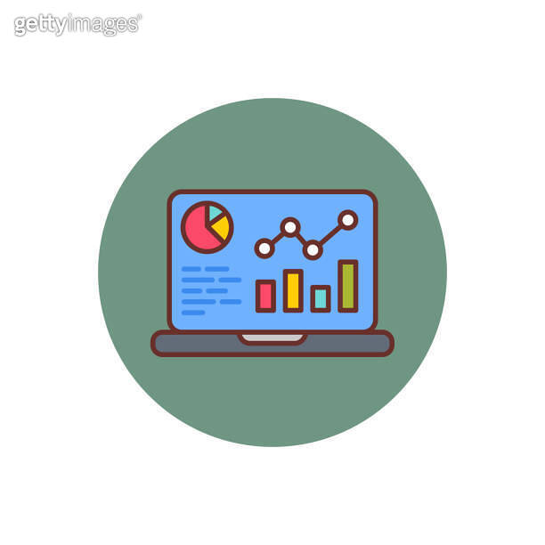 Monitoring and Reporting icon in vector. Logotype 이미지 (1418472749) - 게티 ...