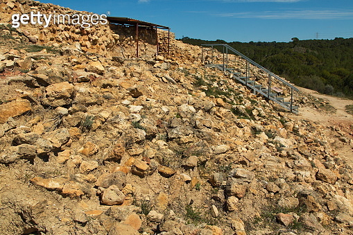 Archaeological site La Lloma De Betxi in Parc Natural de Turia at La ...