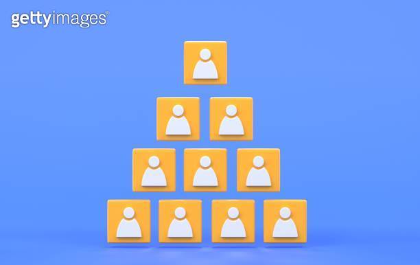 Hierarchy of company. Organization of team structure in corporate ...