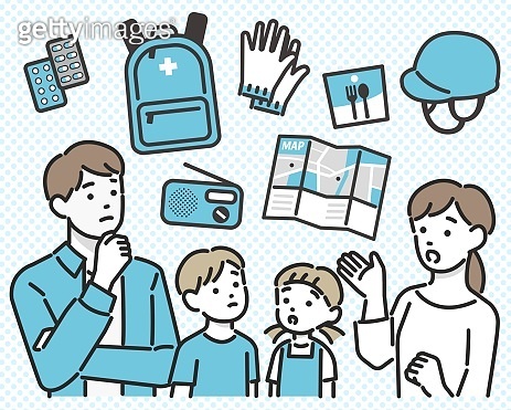 Simple and easy-to-use vector illustration material of disaster ...