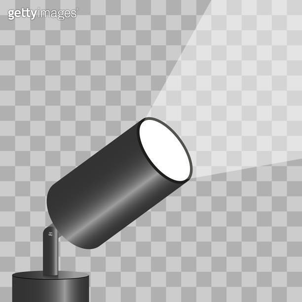 Banner spotlight . Vector flat spotlight. Scene on with spotlights ...
