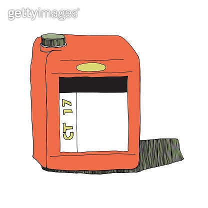 Linear drawing of canister. Minimalist style 이미지 (1388576109) - 게티이미지뱅크