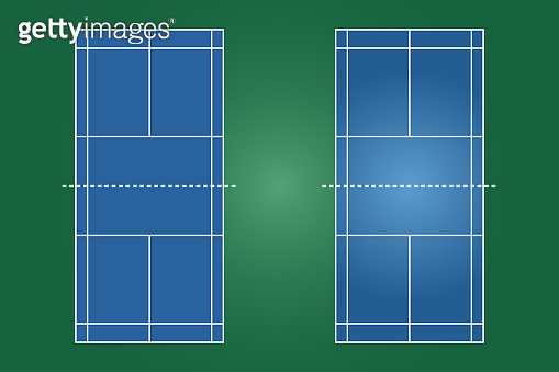 Badminton field flat design, Sport field graphic illustration, Vector ...