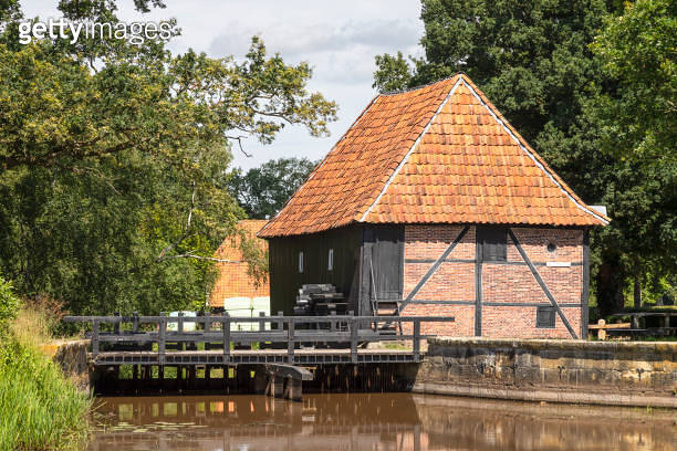 Corn water mill - Oldemeule; from the year 1690, on the Oelerbeek in ...