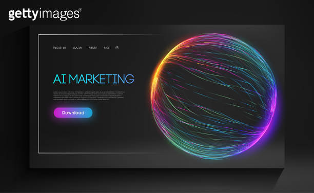 AI Marketing Abstract Technology Background. Artificial intelligence ...
