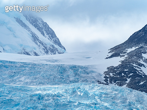 Stunning glaciers and waterfalls along the Beagle Channel, a strait in ...