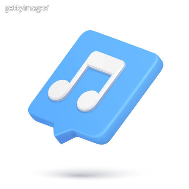 Realistic musical notes 3d icon diagonal classical electronic harmony ...