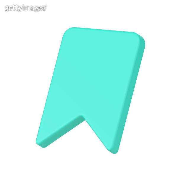 Realistic diagonal placed navigation green bookmark isometric 3d icon ...