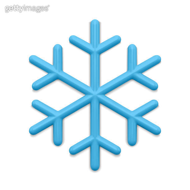 Blue ice snowflake realistic 3d vector illustration (1436187499) - 게티이미지뱅크