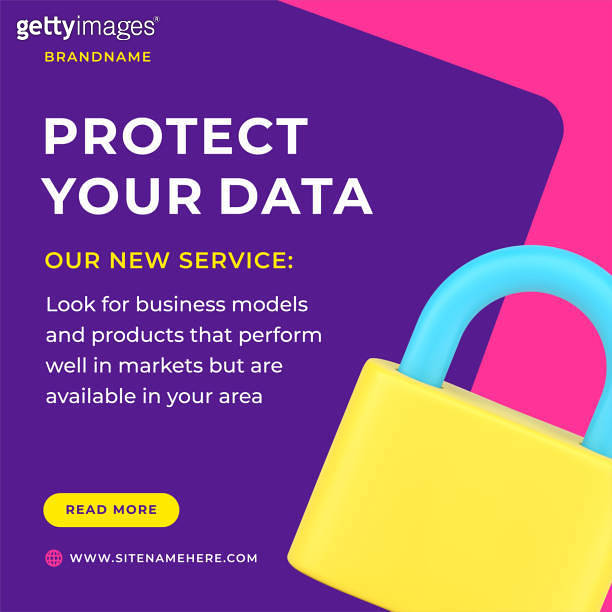 Protect your data cyberspace lock security password access social media ...