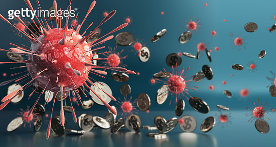 covid 19 corona virus bacteria destroy damage. infection severe ...