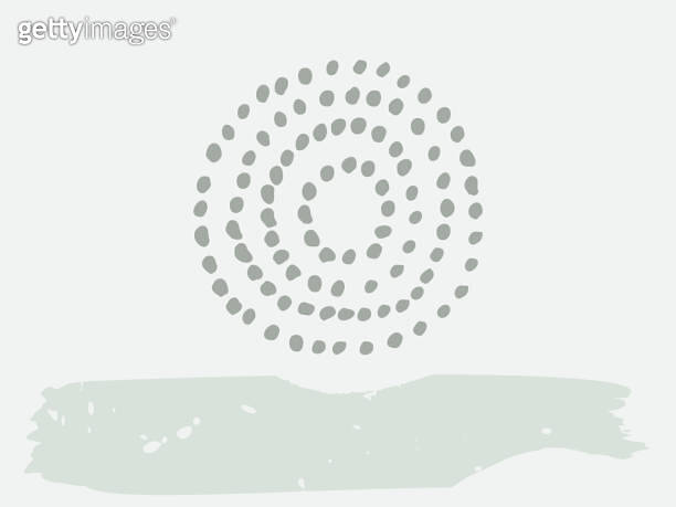 Hand made abstract background. Grunge spotted circle and stripe pattern ...
