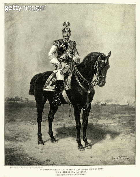 Wilhelm II, German Emperor in uniform of the Prussian Garde du Corps ...