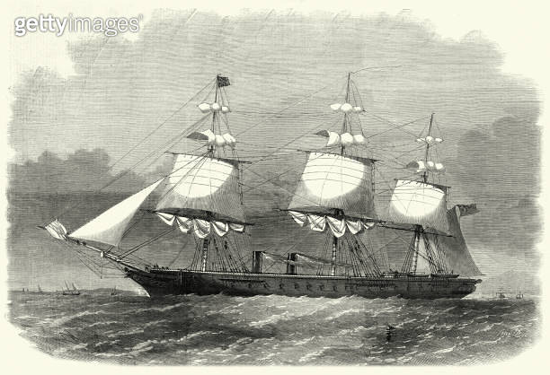 HMS Warrior is a 40-gun steam-powered armoured frigate, Royal Navy ...