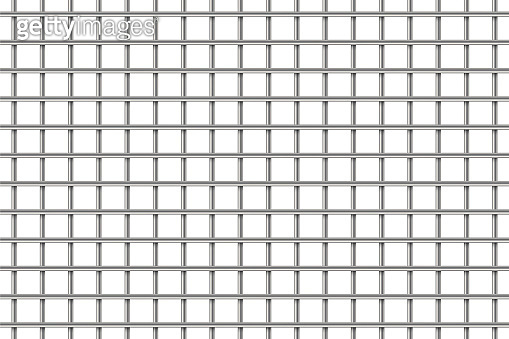 3d seamless prison cage vector illustration. Realistic metal jail bars ...