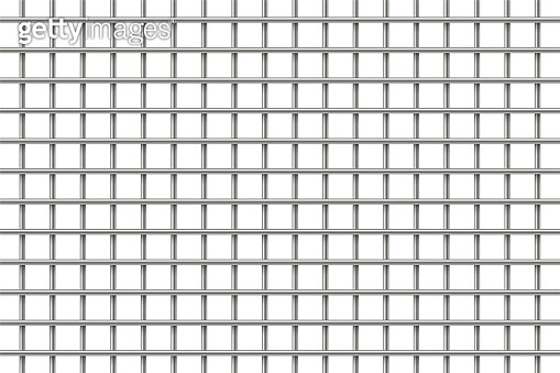 3d seamless prison cage vector illustration. Realistic metal jail bars ...