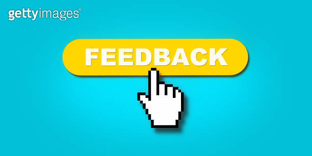 Cursor Hand Clicking Over A Yellow Feedback Push Button (1363996400 ...