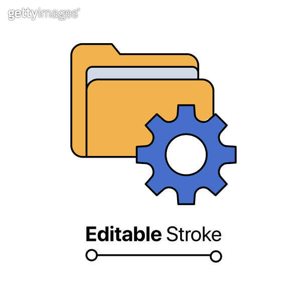 Project management icon. Folder file management vector. Data management ...