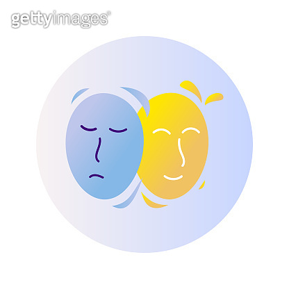 Emotion Masks Circle Icon (1388167060) 일러스트, 무료 일러스트, 아이콘, 무료 아이콘 - 게티이미지뱅크