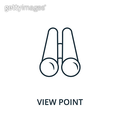 View Point icon. Line style element from navigation collection. Thin ...