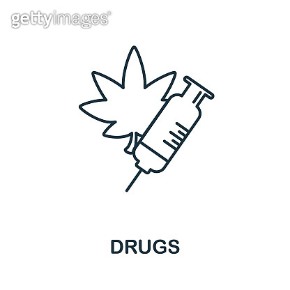 Drugs icon. Simple illustration from biohacking collection. Creative ...