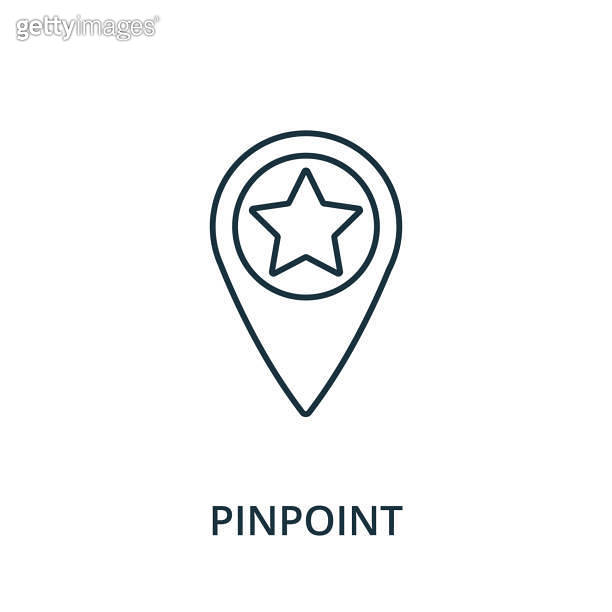 Pinpoint icon. Line style element from navigation collection. Thin ...