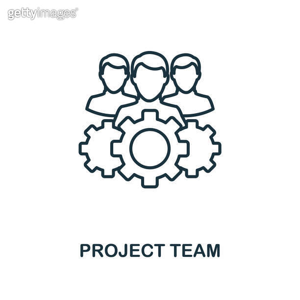 Project Team outline icon. Can be used for logo, graphic design and ...
