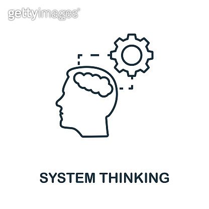 System Thinking icon. Line style element from life skills collection ...