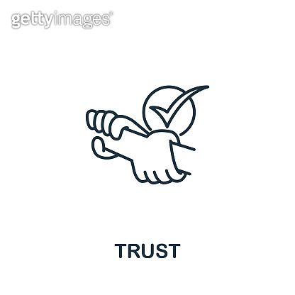 Trust icon from teamwork collection. Simple line element Trust symbol ...