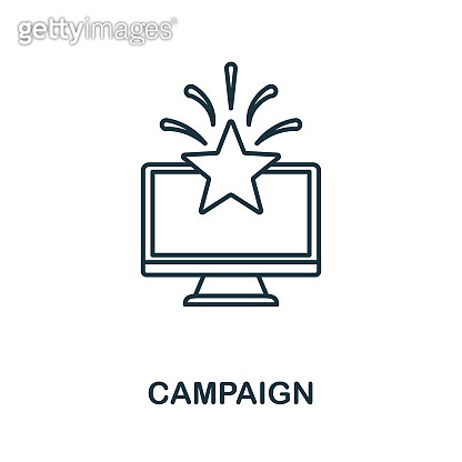 Campaign icon. Line style element from loyalty program collection. Thin ...