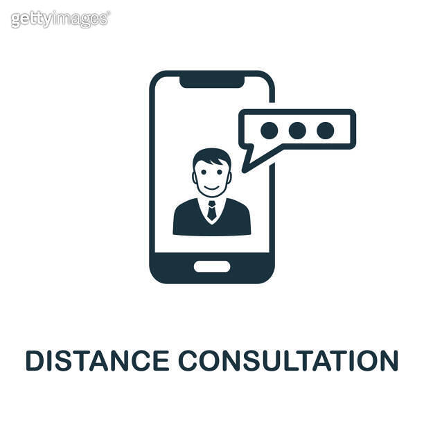 Distance Consultation icon. Simple element from digital healthcare ...