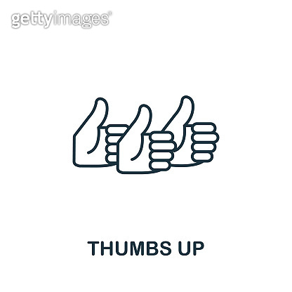 Thumbs Up icon from success collection. Simple line element Thumbs Up ...