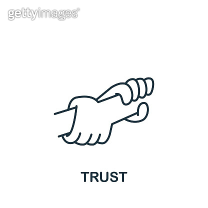 Trust icon from reputation management collection. Simple line element ...