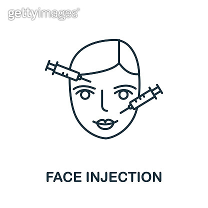 Face Injection icon from plastic surgery collection. Simple line ...