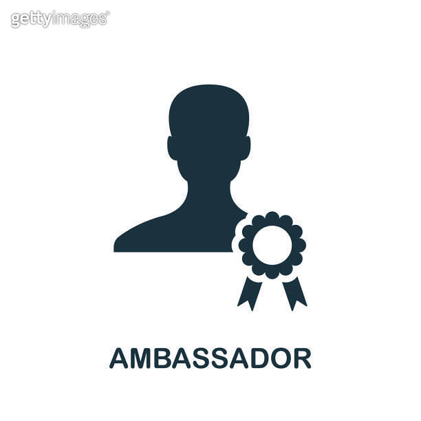 Ambassador icon. Simple element from community management collection ...