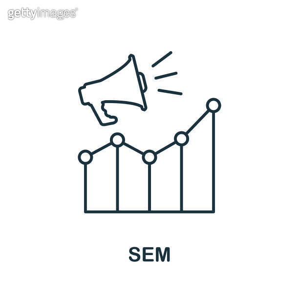 Sem icon. Line style element from community management collection. Thin ...