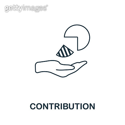 Contribution icon outline style. Thin line creative Contribution icon ...