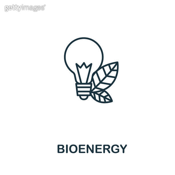 Bioenergy icon from clean energy collection. Simple line element ...