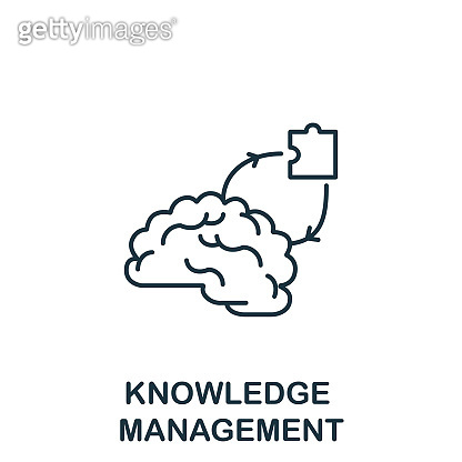 Knowledge Management icon from reputation management collection. Simple ...