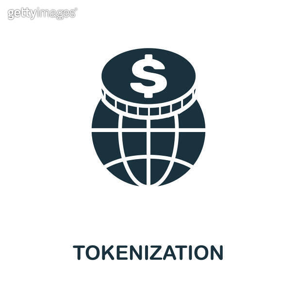 Tokenization icon. Simple element from business disruption collection ...