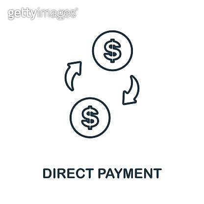 Direct Payment line icon. Monochrome simple Direct Payment outline icon ...