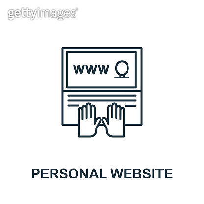 Personal Website icon from headhunting collection. Simple line Personal ...