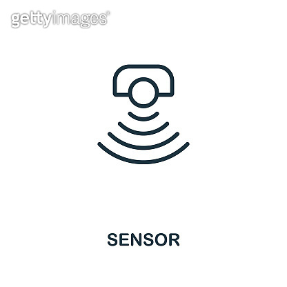 Sensor icon outline style. Thin line creative Sensor icon for logo ...